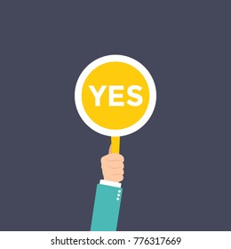 Yes Sign Hand Vector Illustration Stock Vector (Royalty Free) 776317669 ...