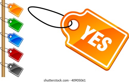 Yes Tag Set Vector Illustration Stock Vector (Royalty Free) 40905061 ...