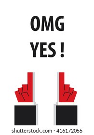 Yes Typography Vector Illustration Stock Vector (Royalty Free ...