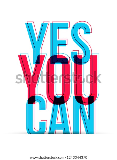Yes You Can Sign Text Vector Stock Vector (Royalty Free) 1243344370 ...
