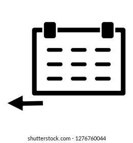Yesterday Calendar Icon Stock Vector (Royalty Free) 1276760044 ...