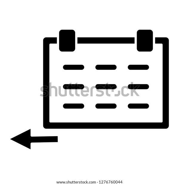 Yesterday Calendar Icon Stock Vector (Royalty Free) 1276760044