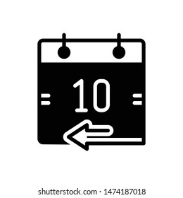 Yesterday Vector Black Icon Stock Vector (Royalty Free) 1474187018 ...