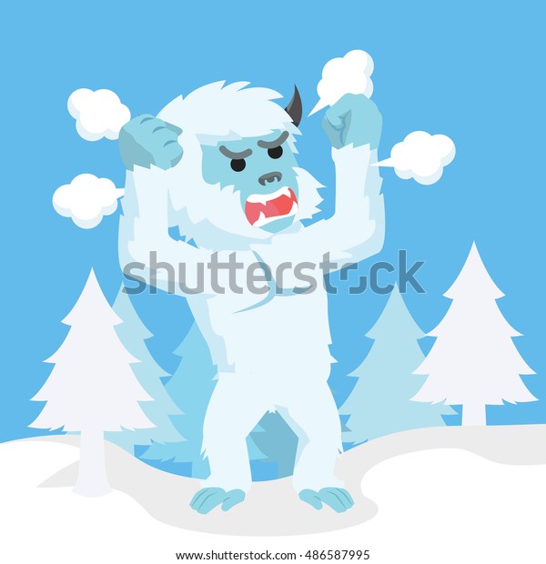 Yeti Angry Illustration Design Stock Vector (Royalty Free) 486587995 ...