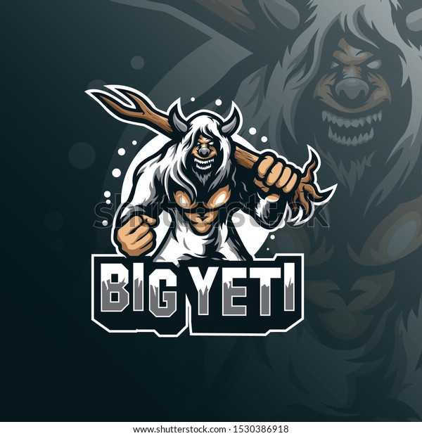 yeti mascot logo design vector with modern illustration concept style ...