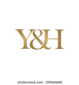 Yh Initial Logo Ampersand Monogram Golden Stock Vector (Royalty Free ...