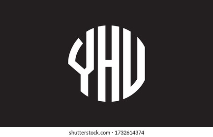 Yhu Circle Emblem Abstract Monogram Letter Stock Vector (Royalty Free ...