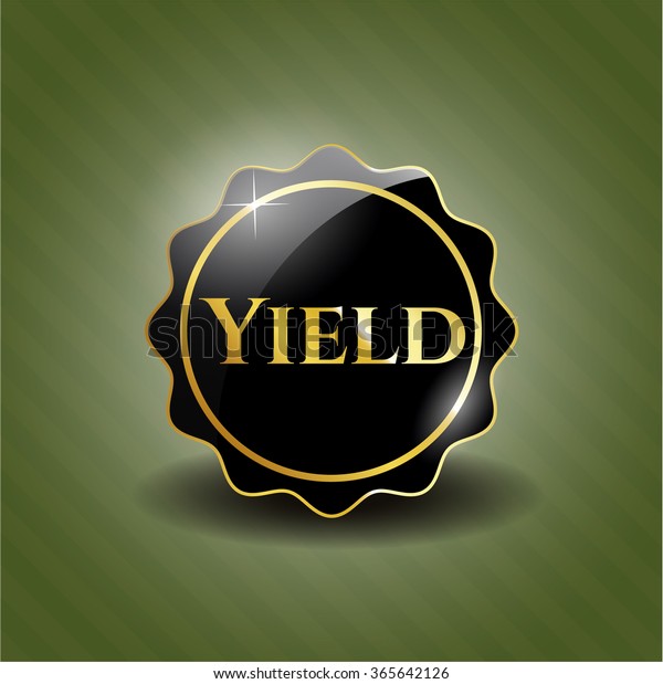 Yield Black Emblem Badge Stock Vector (Royalty Free) 365642126 ...