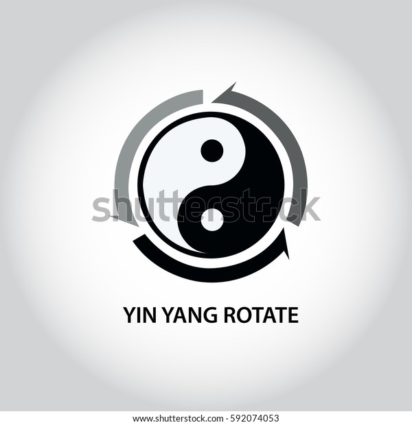 Yin Yang Rotate Abstract Logo Stock Vector Royalty Free 592074053
