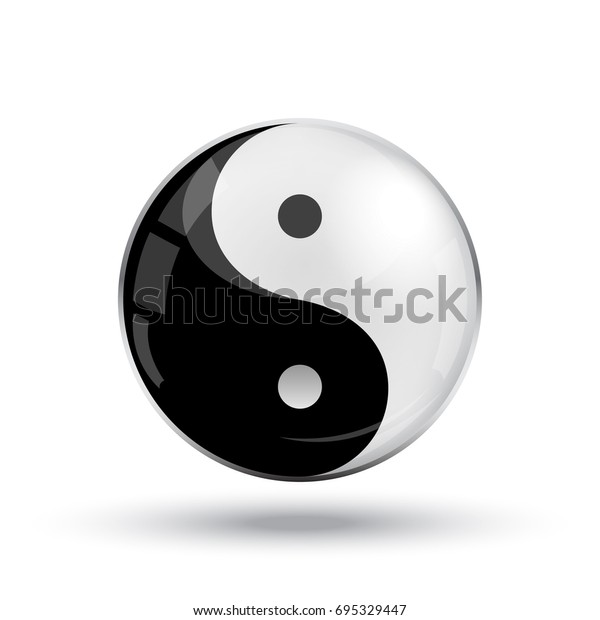 Yin Yang Shiny Ball Isolated On Stock Vector (Royalty Free) 695329447 ...
