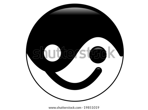 Yin Yang Smile Stock Vector (Royalty Free) 19851019 | Shutterstock