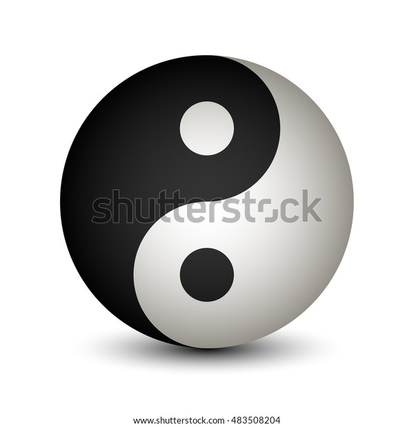 Yin Yang Sphere Symbol Vector Stock Vector (Royalty Free) 483508204 ...