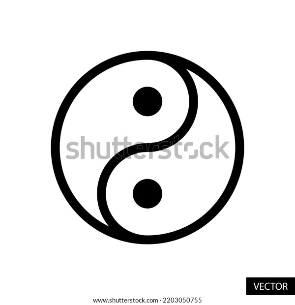 Yin Yang Symbol Tai Chi Sign Stock Vector Royalty Free 2203050755
