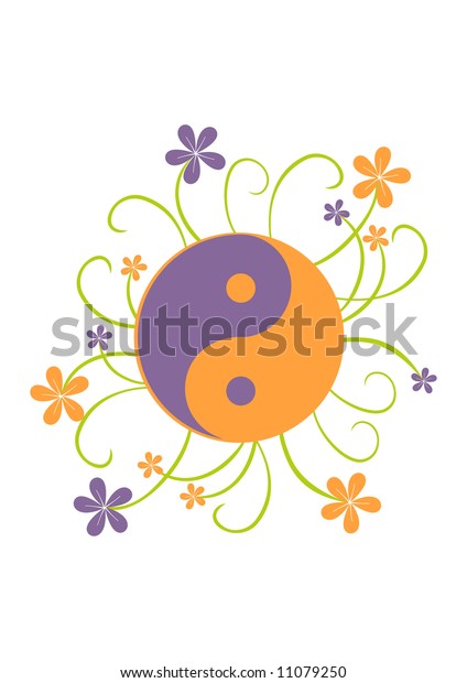 Ying Yang Flowers Stock Vector (Royalty Free) 11079250