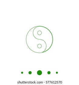Ying Yang Simple Outline Vector Icon Stock Vector (Royalty Free) 348374723