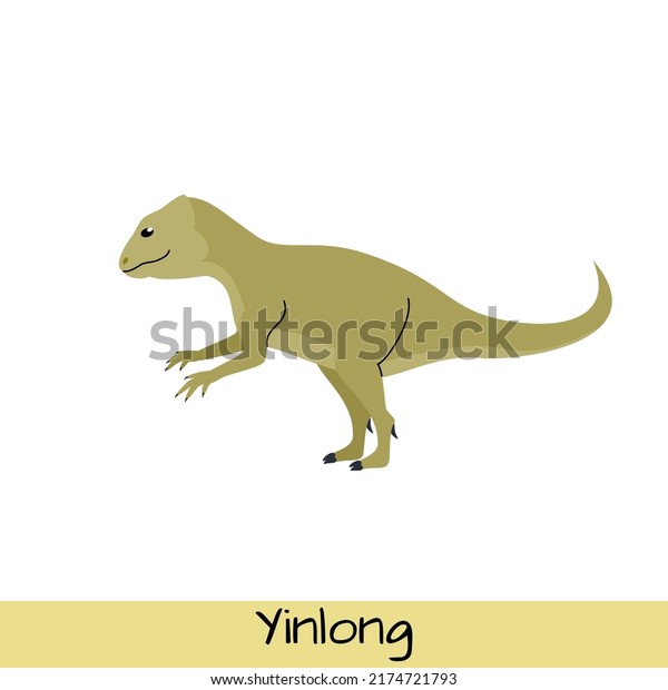 Yinlong Dinosaur Vector Illustration Isolated On: เวกเตอร์สต็อก (ปลอด ...