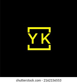 Yk Initial Monogram Logo Square Style Stock Vector (Royalty Free ...