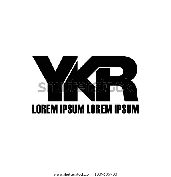 Ykr Letter Monogram Logo Design Vector Stock Vector (Royalty Free ...