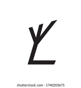 Logo vectorial YL. Y,L letras del: vector de stock (libre de regalías ...