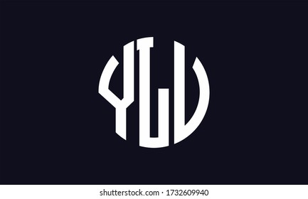 Ylv Circle Emblem Abstract Monogram Letter Stock Vector (Royalty Free ...