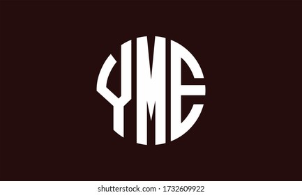 Yme Circle Emblem Abstract Monogram Letter Stock Vector (Royalty Free ...