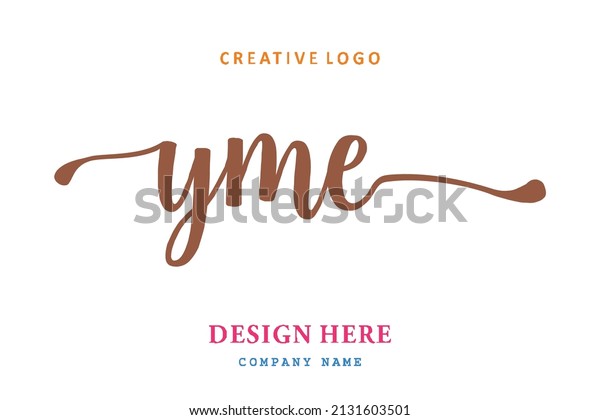 Yme Lettering Logo Simple Easy Understand Stock Vector (Royalty Free ...