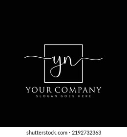 Yn Initial Handwriting Minimalist Logo Vector Stock Vector (Royalty ...