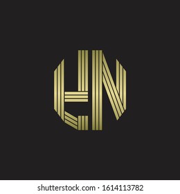 Yn Logo Monogram Outline Style Linked Stock Vector (Royalty Free ...