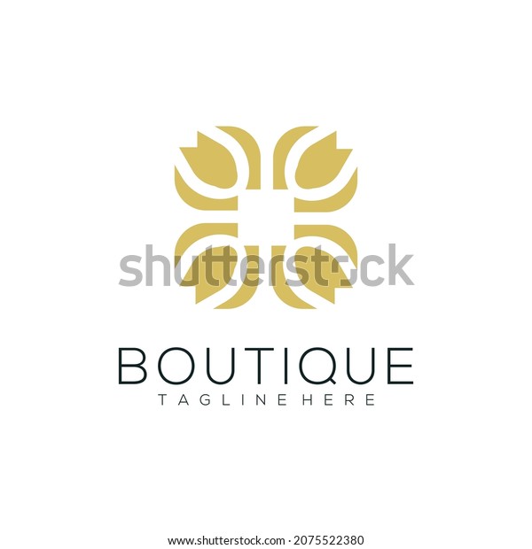 Yoga Class Logo Design Made Leaves Stock Vector (Royalty Free ...