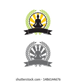 Yoga Emblem Logo Designs Vector Stock Vector (Royalty Free) 1486144676 ...