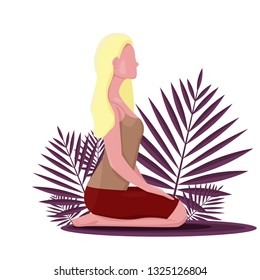 Yoga Girl Vector Set Stock Vector (Royalty Free) 1325126804 | Shutterstock