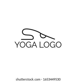Yoga Logo Yoga Line Logo Template Stock Vector (Royalty Free ...