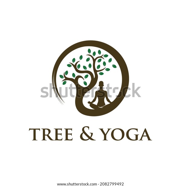 Yoga Meditation Tree Life Vector Illustrations Stock Vector (Royalty ...
