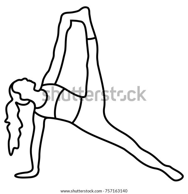 Yoga Pose Asana Pose Posture Vector Stock Vector (Royalty Free ...