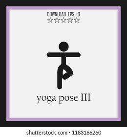 Yoga Pose Iii Vector Icon Stock Vector (Royalty Free) 1183166260 ...