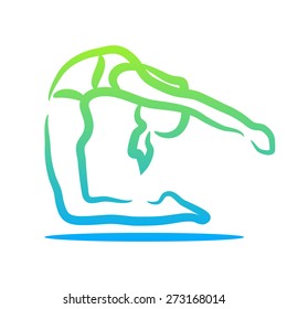 Yoga Pose Symbol White Background Stock Vector (Royalty Free) 273168014 ...