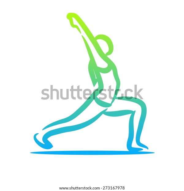 Yoga Pose Symbol White Background Stock Vector (Royalty Free) 273167978 ...
