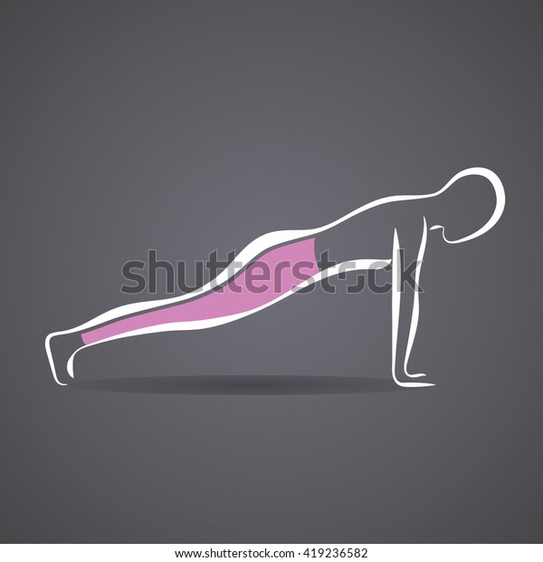 Yoga Poses Yoga Pants Plank Pose Stock Vector (Royalty Free) 419236582 ...
