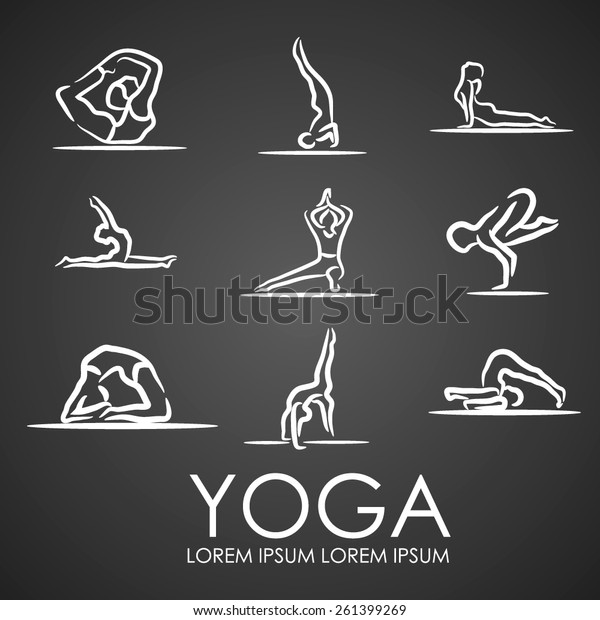 Yoga Sign Vector Stock Vector (Royalty Free) 261399269 | Shutterstock