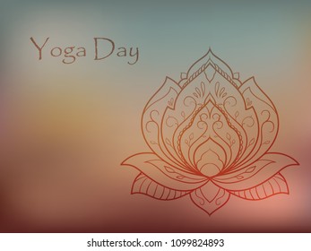 Yoga Soft Colors Vector Background Lotus Stock Vector (Royalty Free ...