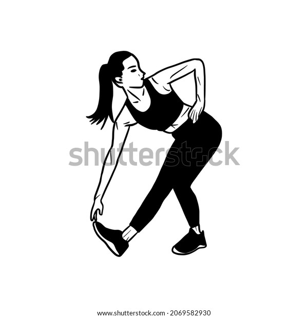 Yoga Workout Girl Vector Yoga Exercises Stock Vector (Royalty Free ...