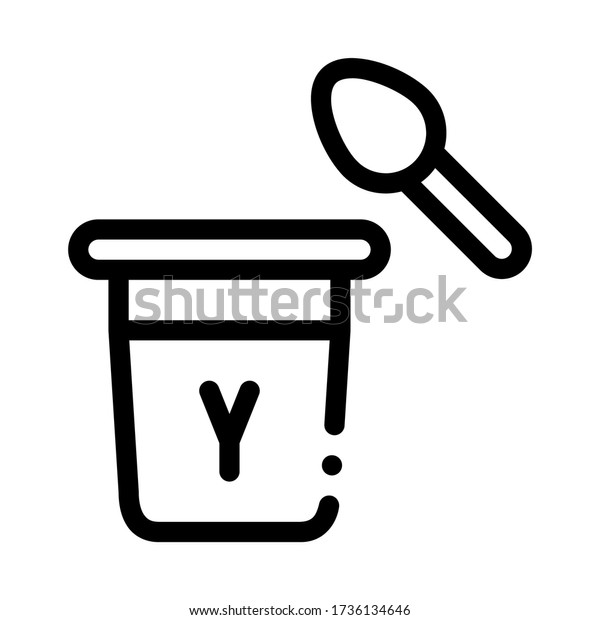 Yogurt Spoon Icon Vector Yogurt Spoon Stock Vector (Royalty Free ...