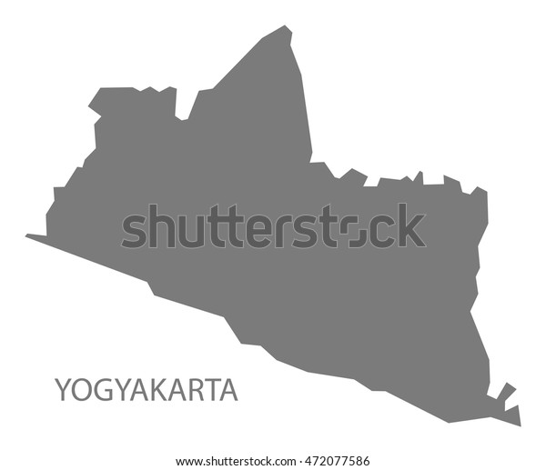 Yogyakarta Indonesia Map Grey Stock Vector (Royalty Free) 472077586 ...