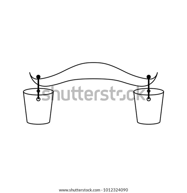 Yoke Wooden Buckets Icon Stock Vector (Royalty Free) 1012324090 ...