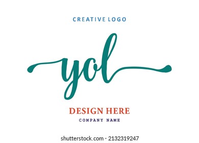 Yol Lettering Logo Simple Easy Understand Stock Vector (Royalty Free ...