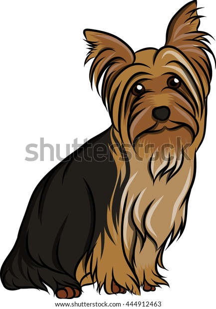 Yorkie Puppy Stock Vector (Royalty Free) 444912463