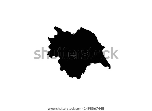 Yorkshire County Outline Map England Region: vector de stock (libre de ...