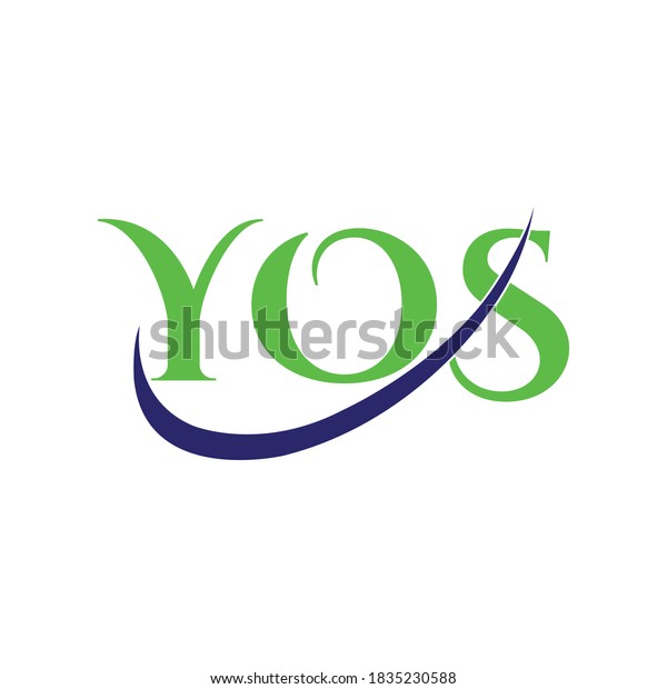 Yos Letter Logo Design White Background Stock Vector (Royalty Free ...