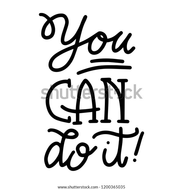 You Can Do Card Poster Typography Stock Vector (Royalty Free ...