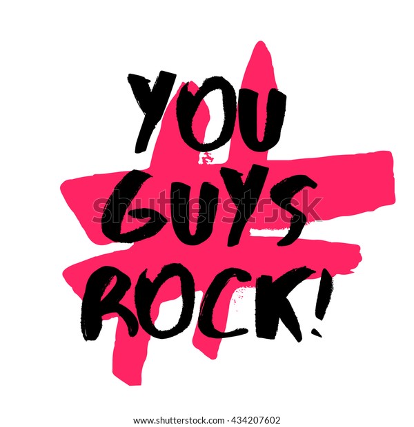Image vectorielle de stock de Les Gars Rock ! (maquette de 434207602